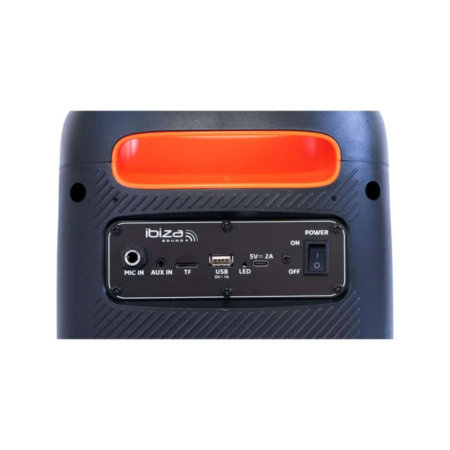 Ibiza CUBE180 Portable Battery-Powered Speakerbox with Light Effect