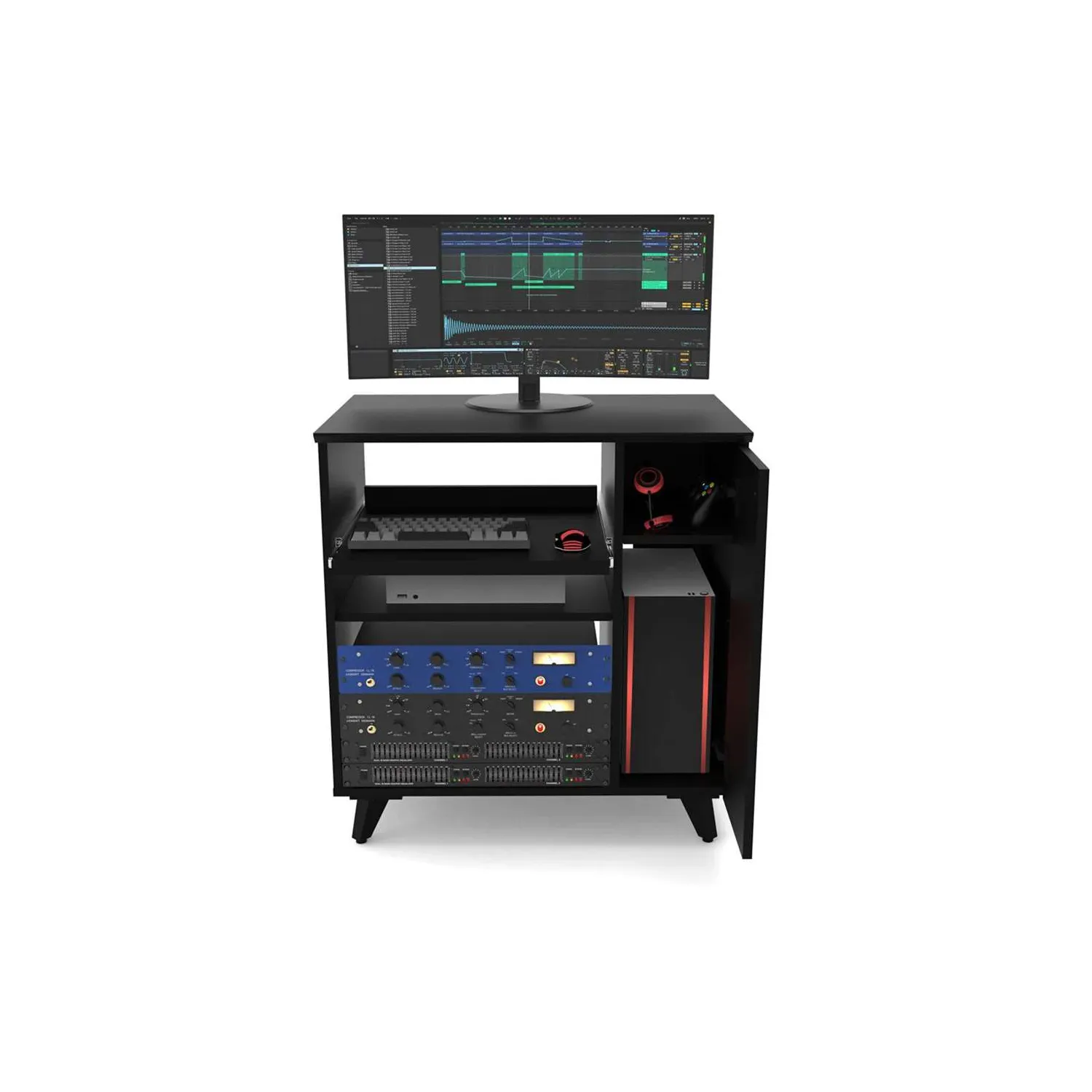 Glorious Modular Side Rack Μαύρο