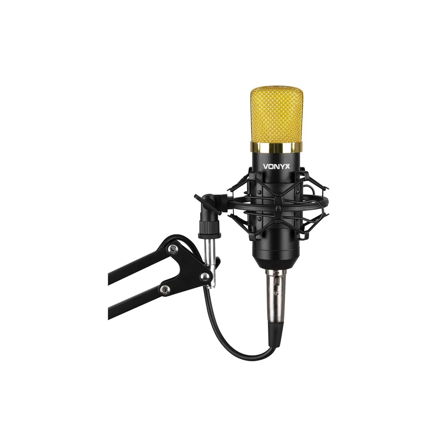 Vonyx CMS400B Studio Condenser Microphone with Stand and Pop Filter
