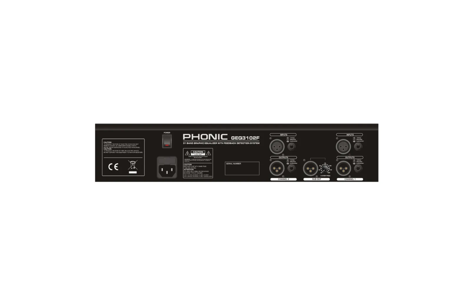 Phonic GEQ 3102F Γραφικό stereo equalizer 31 περιοχών