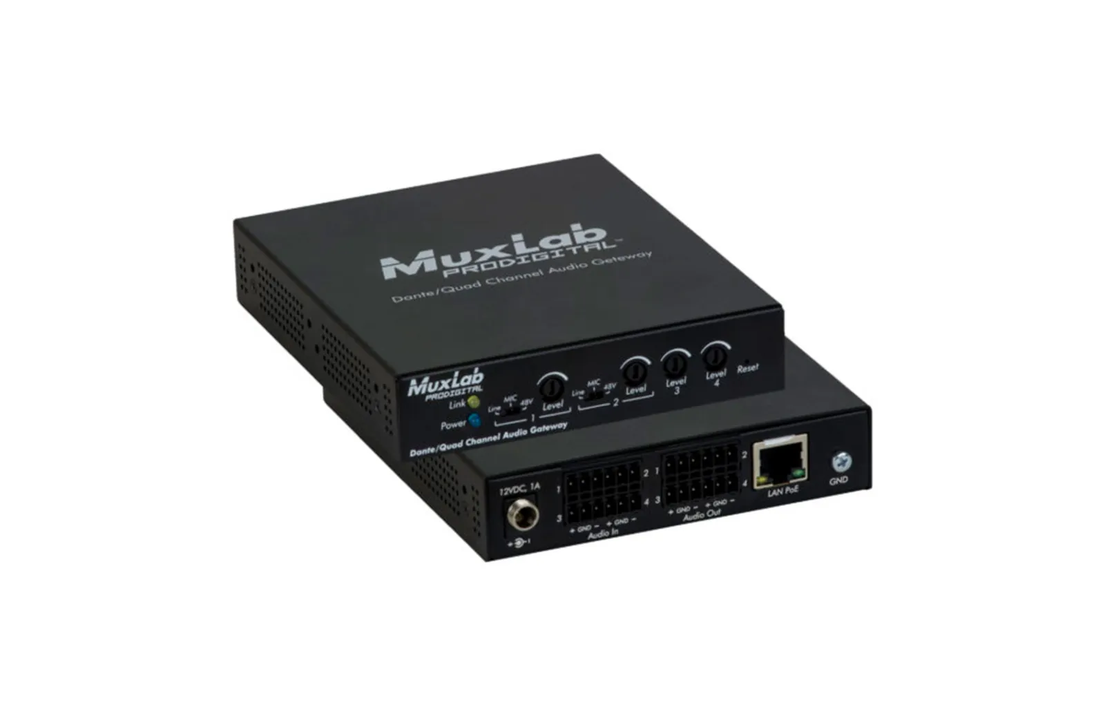 Dante/Quad Channel Audio PoE Gateway MU