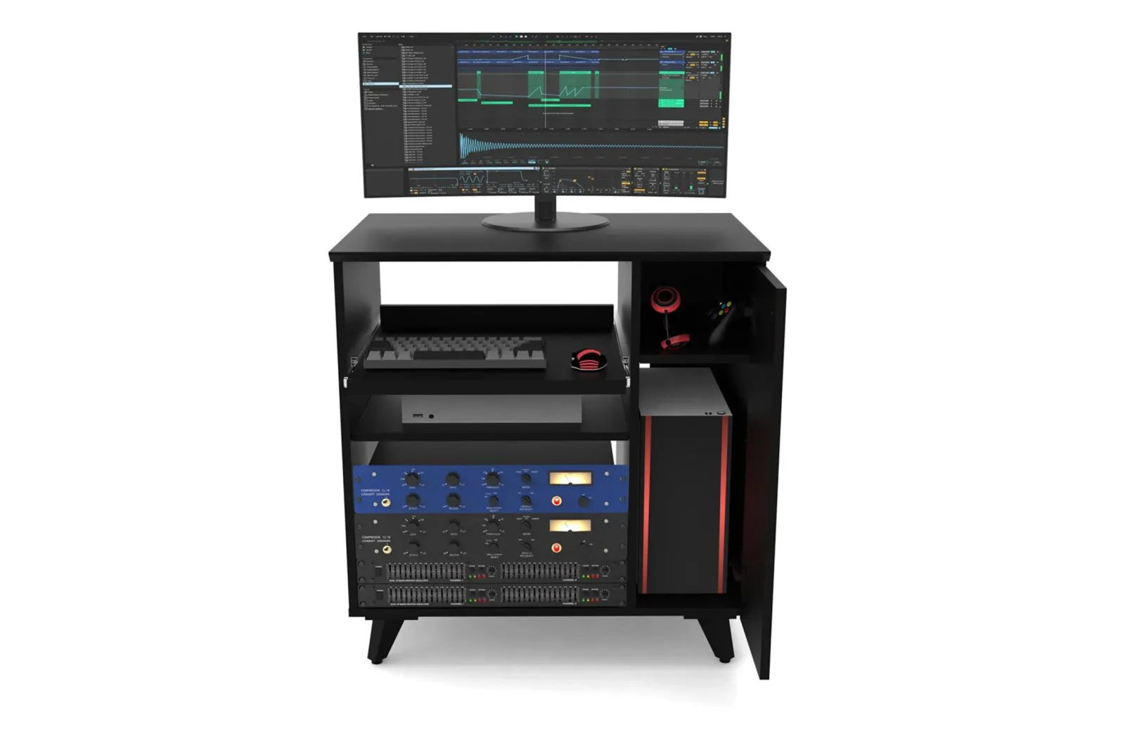 Glorious Modular Side Rack Μαύρο