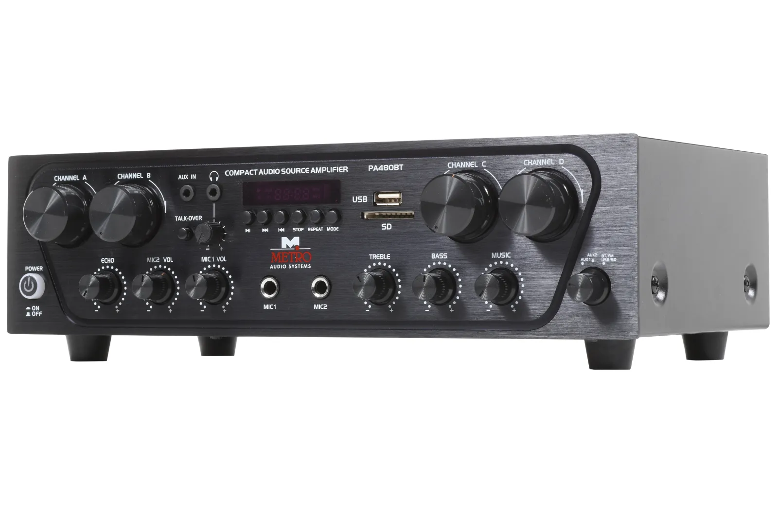 Metro Audio Systems Ενισχυτής PA-480BT Με Bluetooth