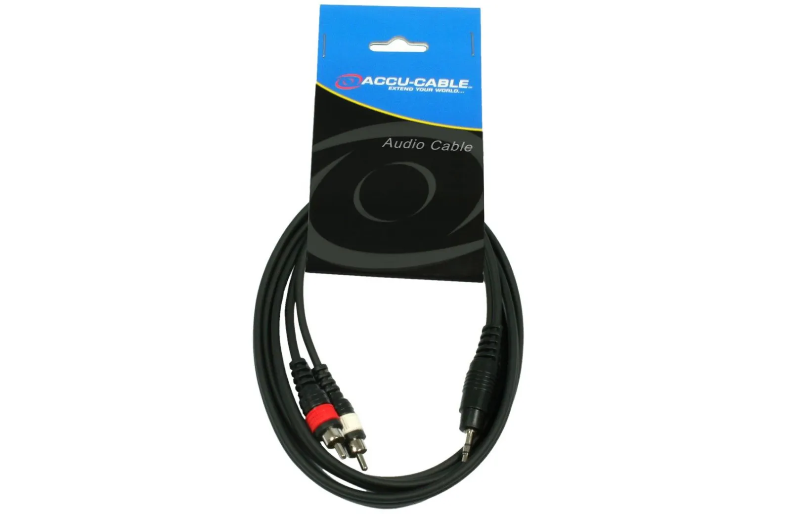 ACCU-CABLE AC-J3S-2RM/1,5 Cable 3,5mm Mini Jack Stereo - 2 x RCA 1,5m