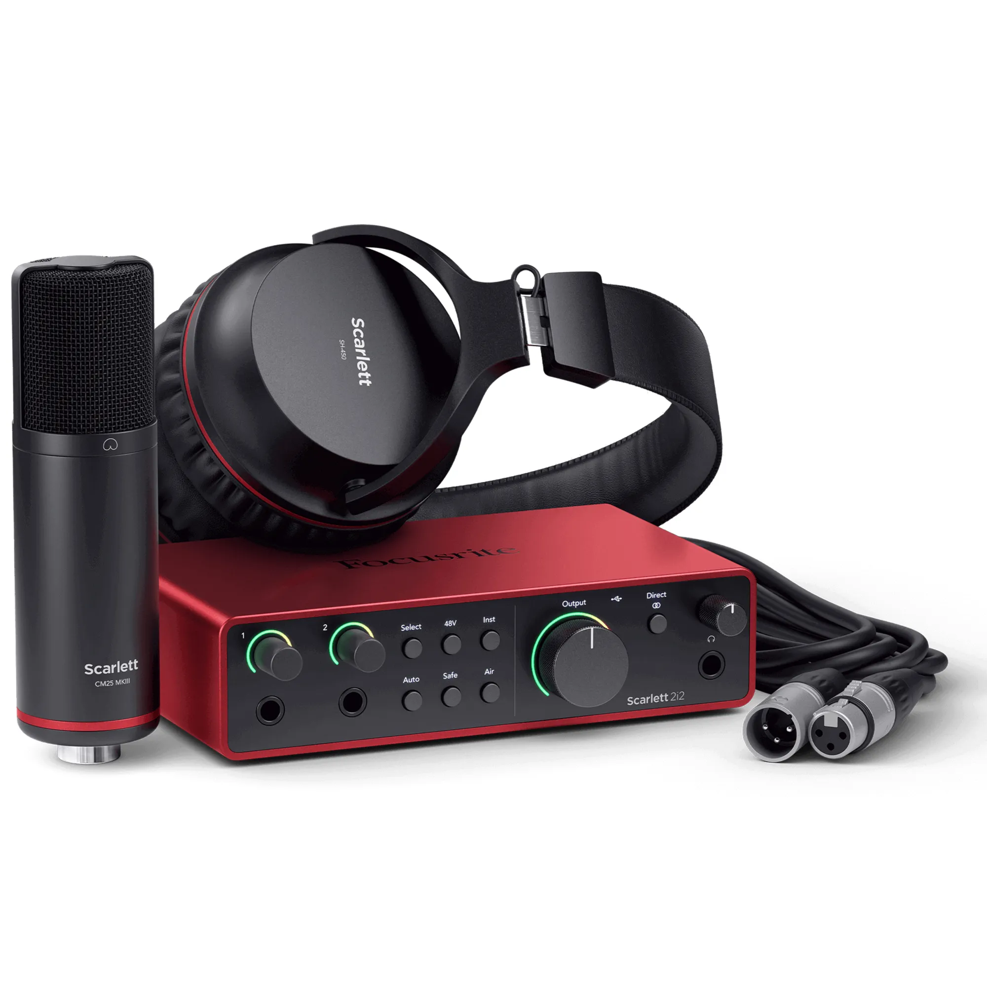 Focusrite 2I2 4TH GEN + Microphone + Headphones