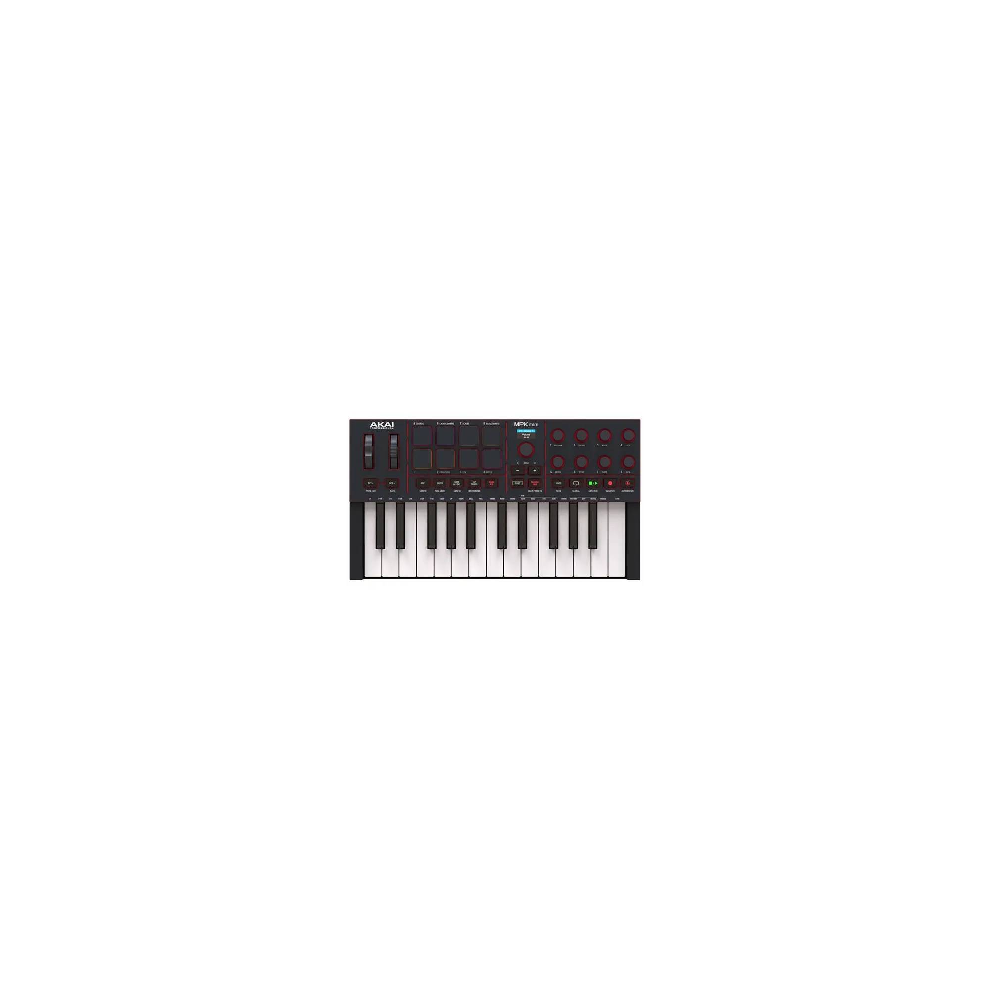 AKAI MPK MINI IV Midi Keyboard 25 Πλήτρων Μαύρο